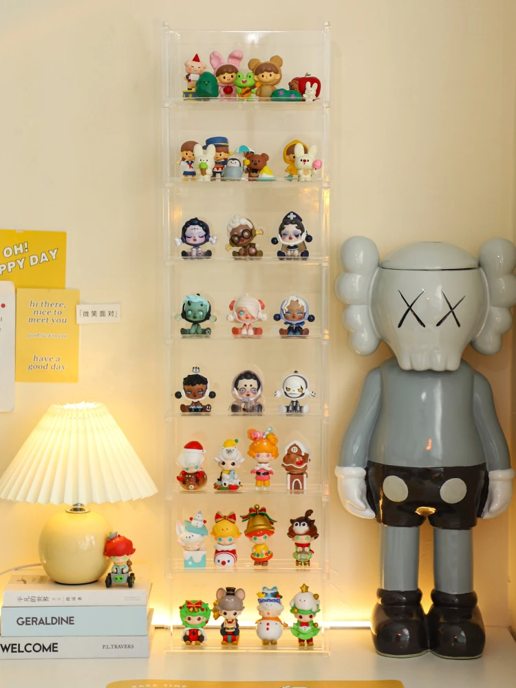 Clear Acrylic Blind Box Showcase Storage Display Stand Toys Cabinet Toy ...
