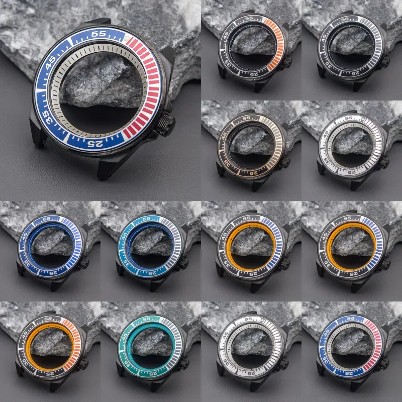 43mm-Silver-Samurai-Watch-Case-Seiko-Mod-For-NH35-NH36-Movement ...