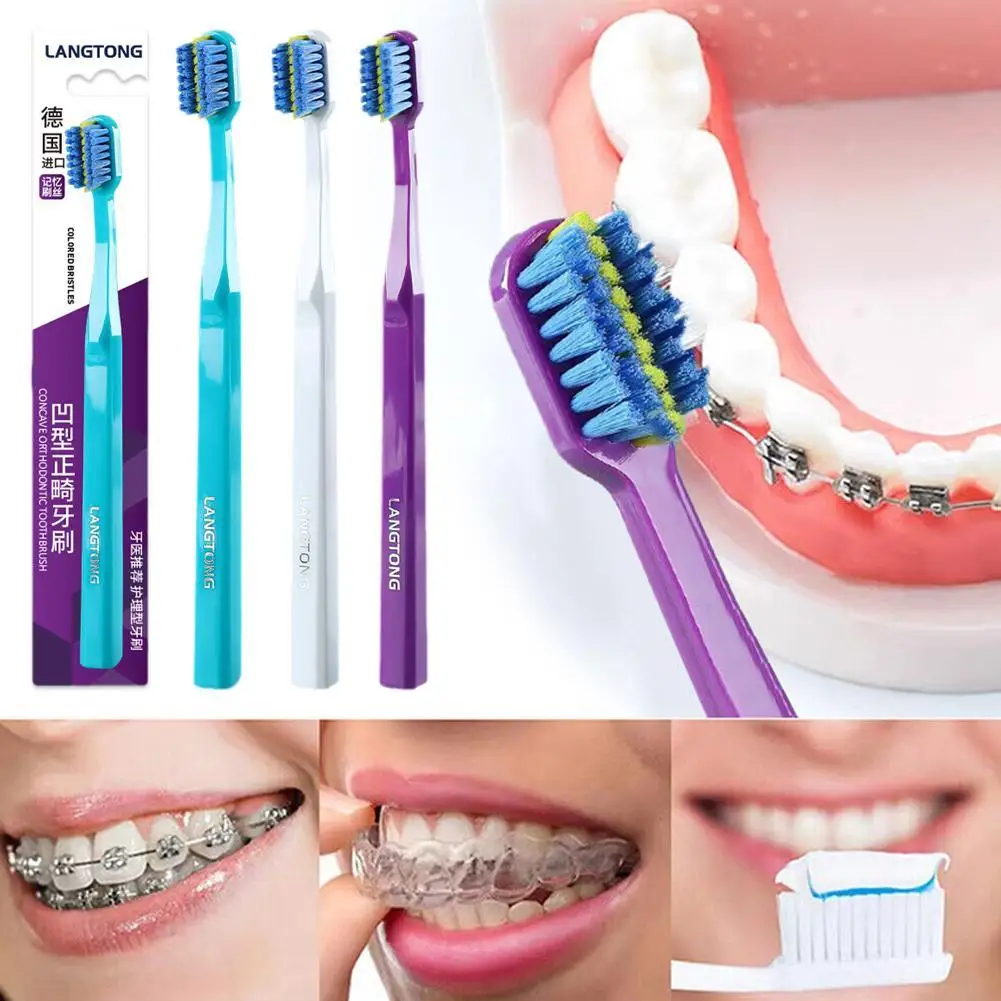 Professional Orthodontic Toothbrush Soft Bristle Interdental Brush ...