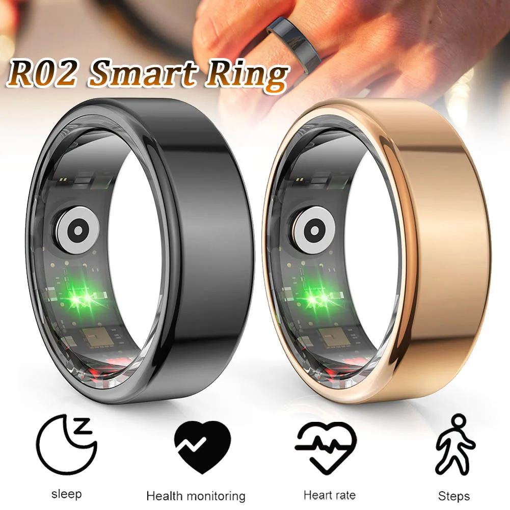 R02 Smart Ring Sleep Monitor 5.0 Bluetooth-Compatible Blood Oxygen ...