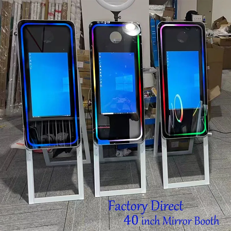 40 Inch Mirror Photobooth Machine With Printer Selfie Photo Booth For ...