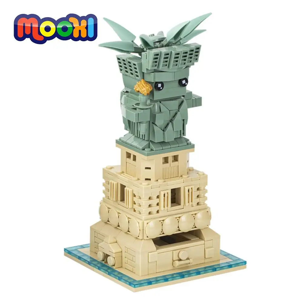MOOXI-Creative-Series-Brickheaded-Set-Est-tua-da-Liberdade-DIY-40367 ...