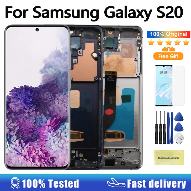 Super AMOLED Display For Samsung Galaxy S20 G980F LCD Display Touch Screen Digitizer Assembly ...