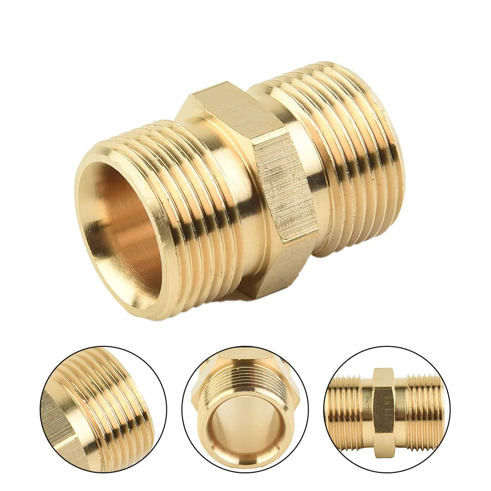 Brass-High-Pressure-Washer-Swivel-Joint-Connector-Hose-Fitting-M22-15mm ...