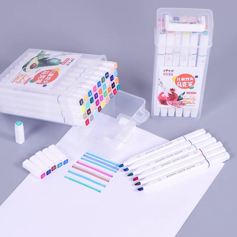 Chen-Lin-24-36-48-Farben-Double-Ended-Art-Marker-Stifte-wasch-bar-Comic ...