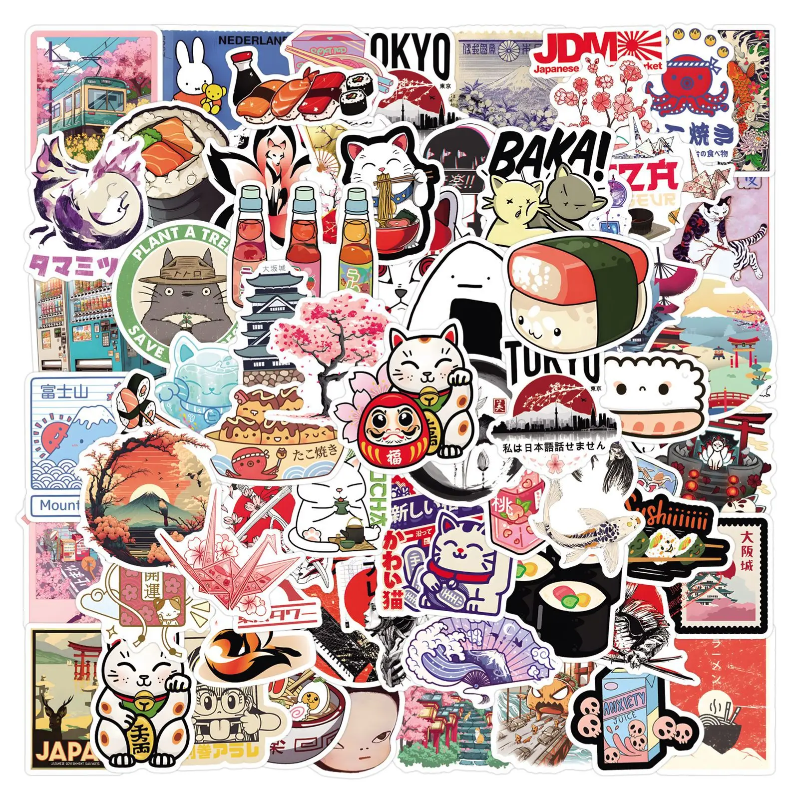10-30-55-110PCS-Japanese-Culture-Stickers-Funny-Graffiti-Sticker-DIY ...