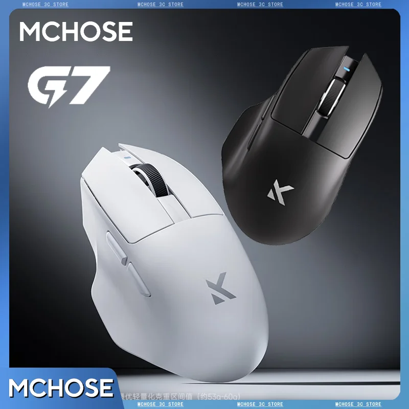 MCHOSE G7 Wireless Mouse 55g Lightweight 1000Hz Polling Rate PAW3311 ...