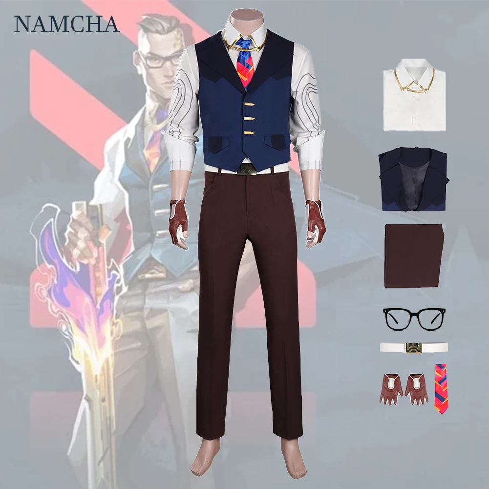 VALORANT-Chamber-Game-Cosplay-Costume-Vest-Pants-Necktie-Gloves-Male ...
