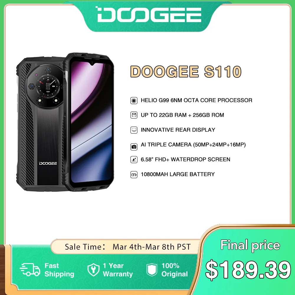 World-Premiere-DOOGEE-S110-Rugged-Phone-6-58-FHD-Waterdrop-Screen-Helio ...