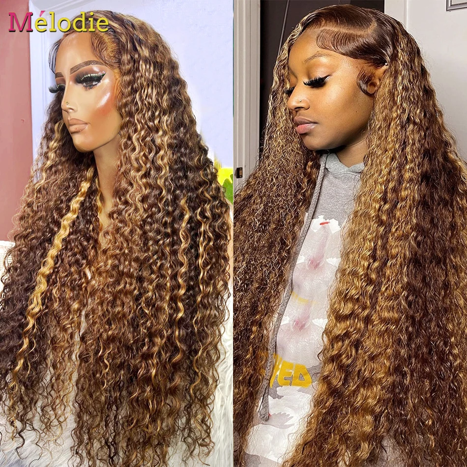 Melodie Peluca de cabello humano rizado para mujer, postizo de encaje ...