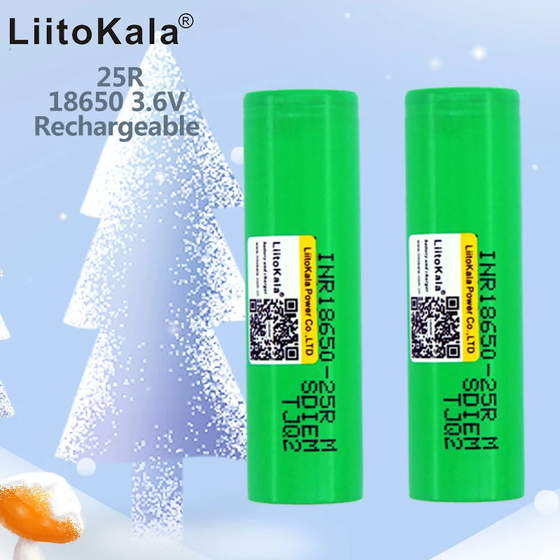 NEW-Liitokala-18650-Battery-2500mah-INR1865025R-20A-discharge-lithium ...