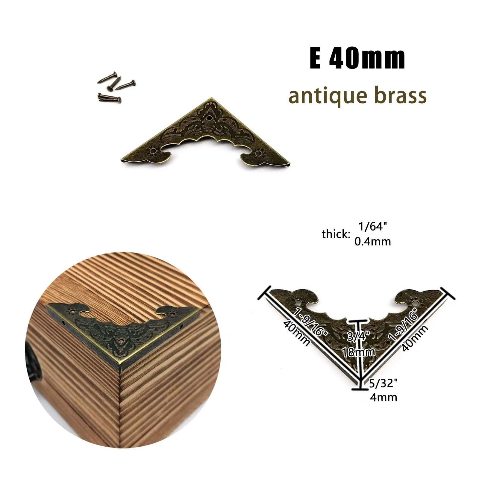 Wooden Trunk Corner Guards Edge Protectors Luggage Hardware Wooden