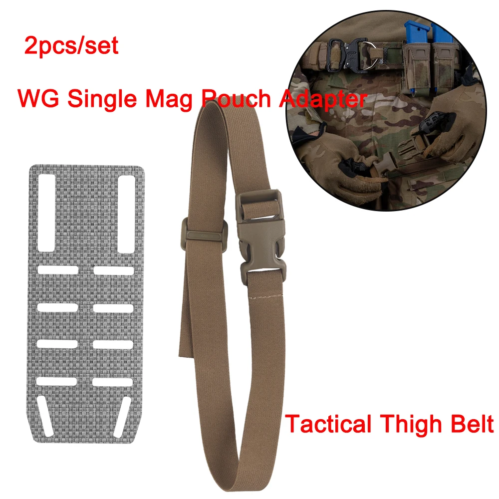 WG Single Tactical Mag Pouch Mid-Ride Reload Adapter with Drop Leg Belt ...