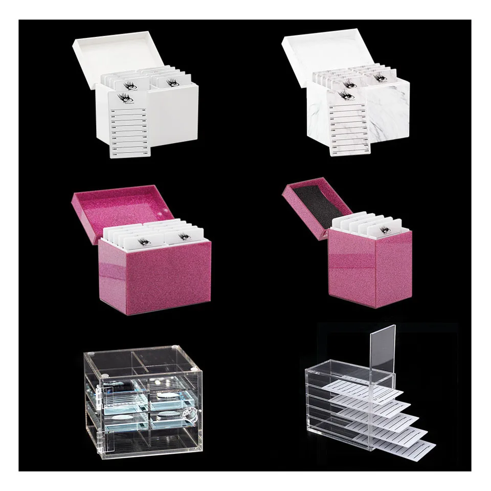 5/8/10 Layers Eyelash Extension Storage Box Acrylic Lash Holder Pallet ...
