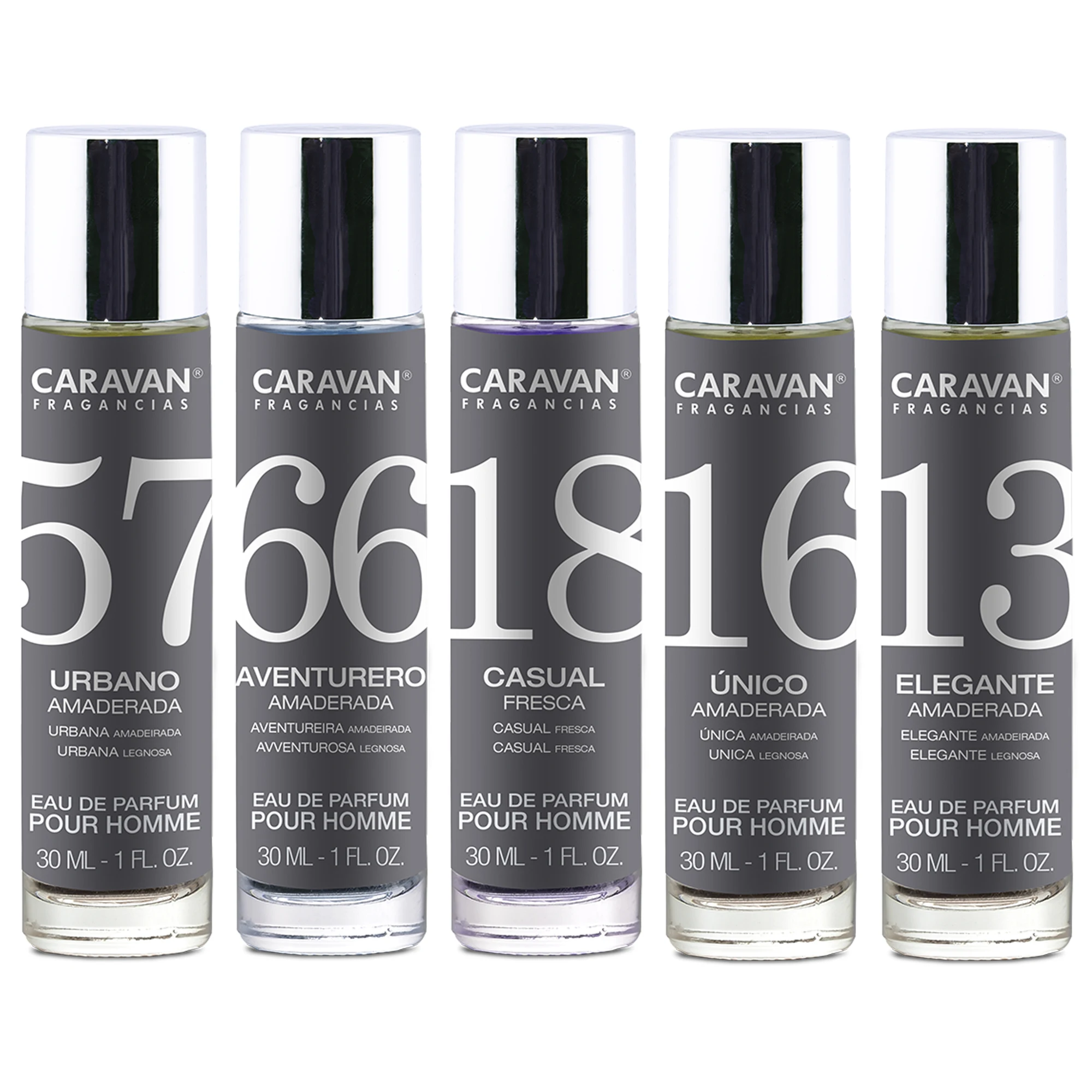 5X Caravan perfumes SURTIDOS de hombre Nº13 + Nº16 + Nº18 + Nº56 + Nº57 ...