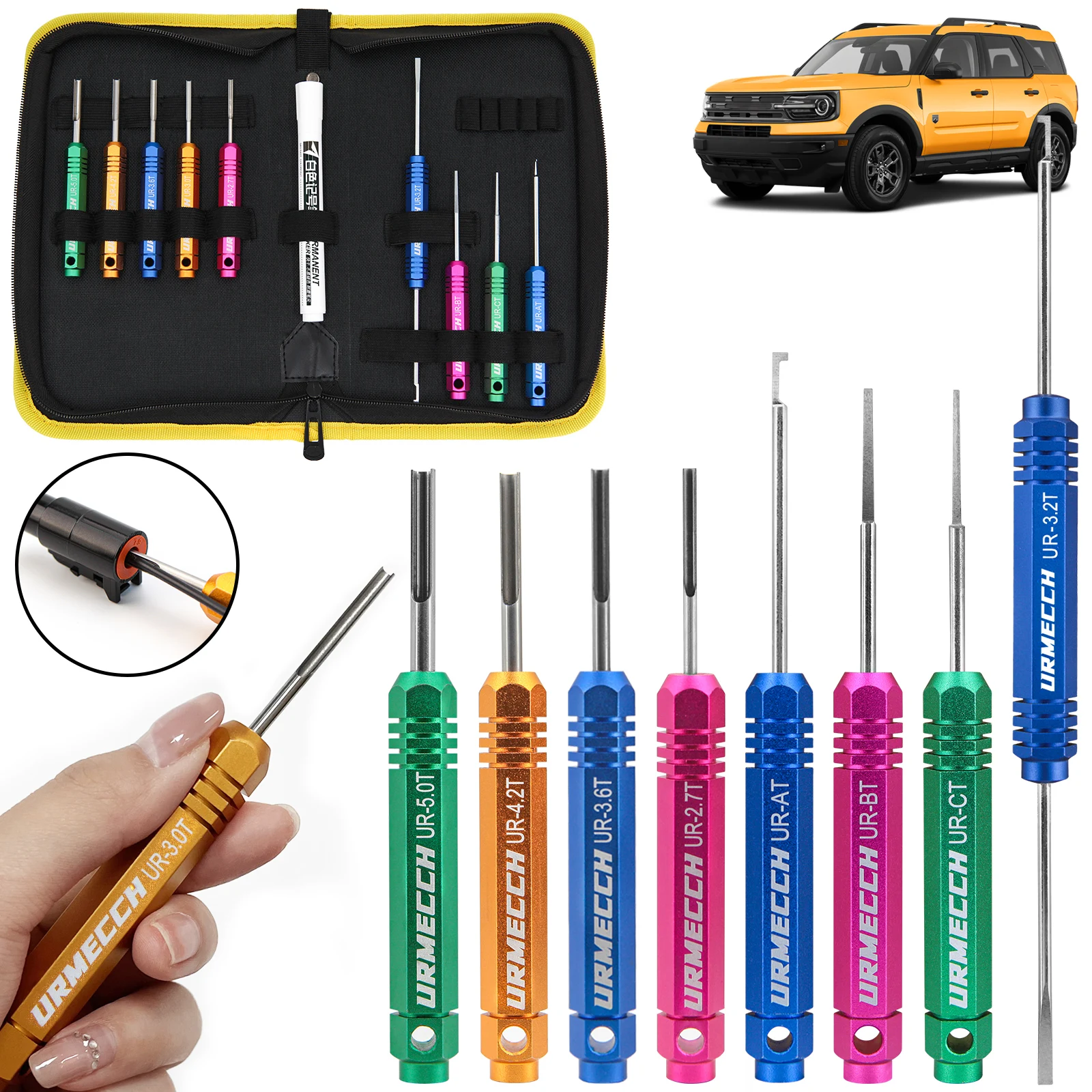 Car Terminal Removal Tool Kit Deutsch Wire Plug Connector Pin Extractor ...