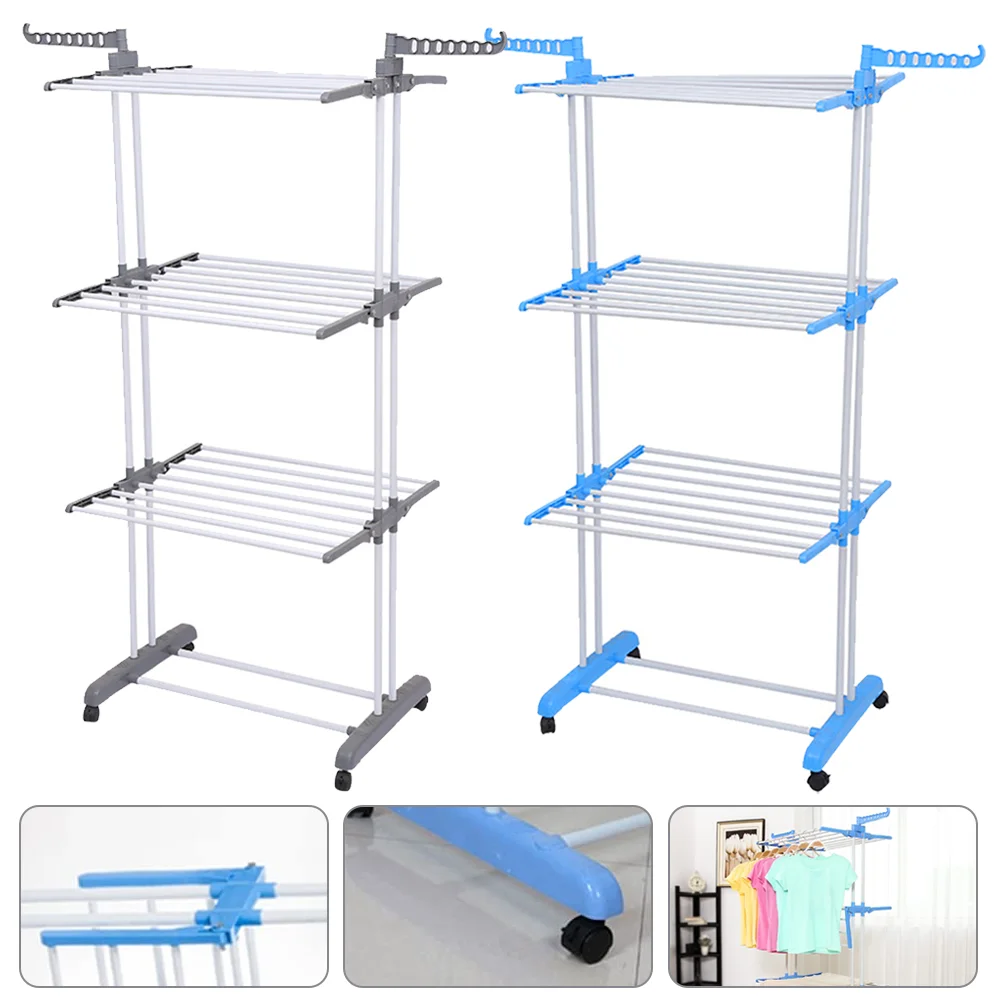 Folding-Clothes-Drying-Rack-Multilayer-Floor-Telescopic-Vertical ...