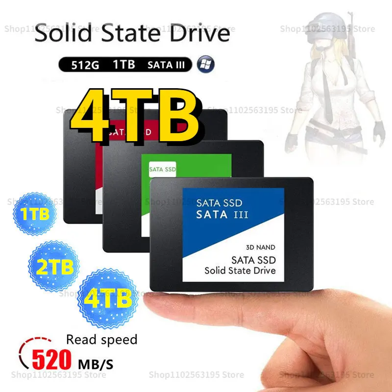SSD 4TB sata 1TB Hard drive disk sata3 2.5inch ssd 2TB TLC 500MB/s ...
