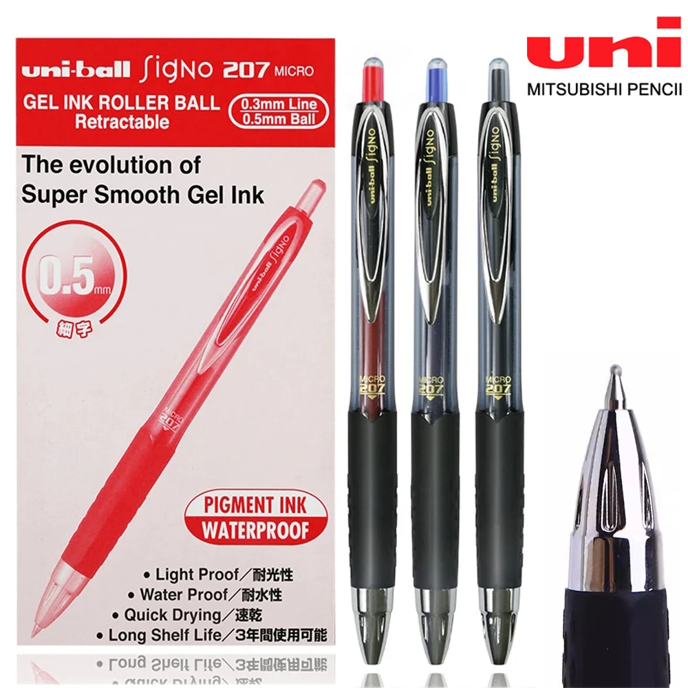 Japan-UNI-Gel-Pen-Press-Quick-drying-Test-Ballpoint-Pen-UMN-207 ...