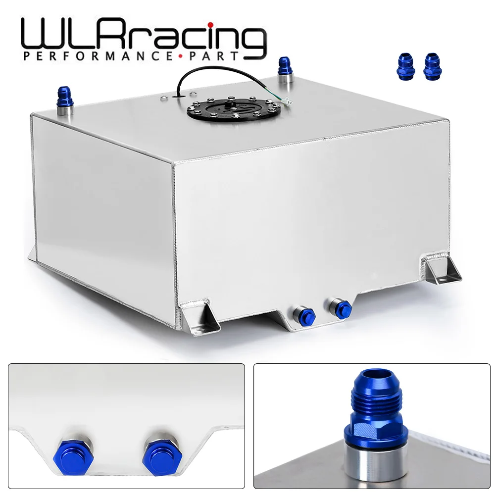 WLR-Silver-60L-Aluminium-Fuel-Surge-Tank-With-Sensor-Fuel-Cell-60L-With ...