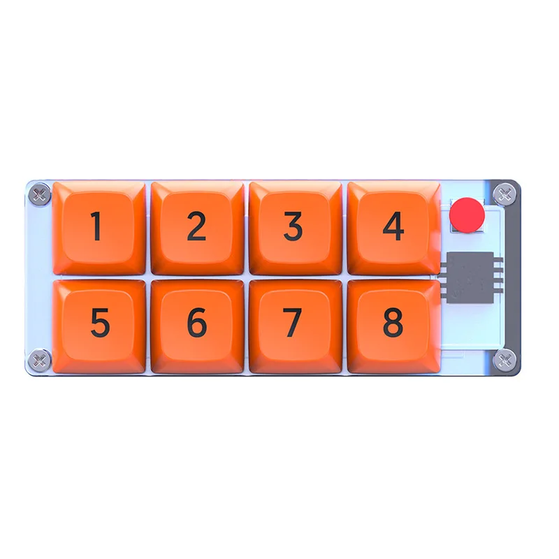 USB-C-Wired-Mechanical-Gaming-Keyboard-8Keys-Mini-Keypad-4-Color-RGB ...