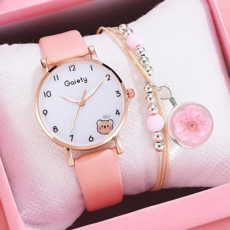 Gaiety-Brand-2PCS-Set-Women-Watch-Fashion-Leather-Ladies-Quartz ...