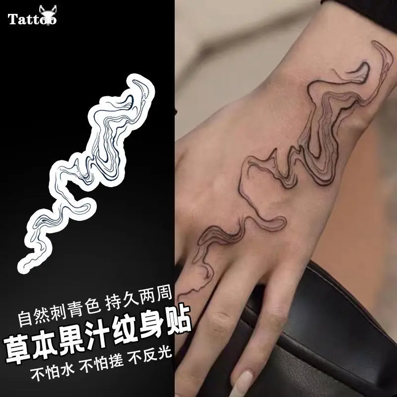 Herbal-Juice-Tattoo-Stickers-for-Women-Arm-Shoulder-Mist-Temporary ...