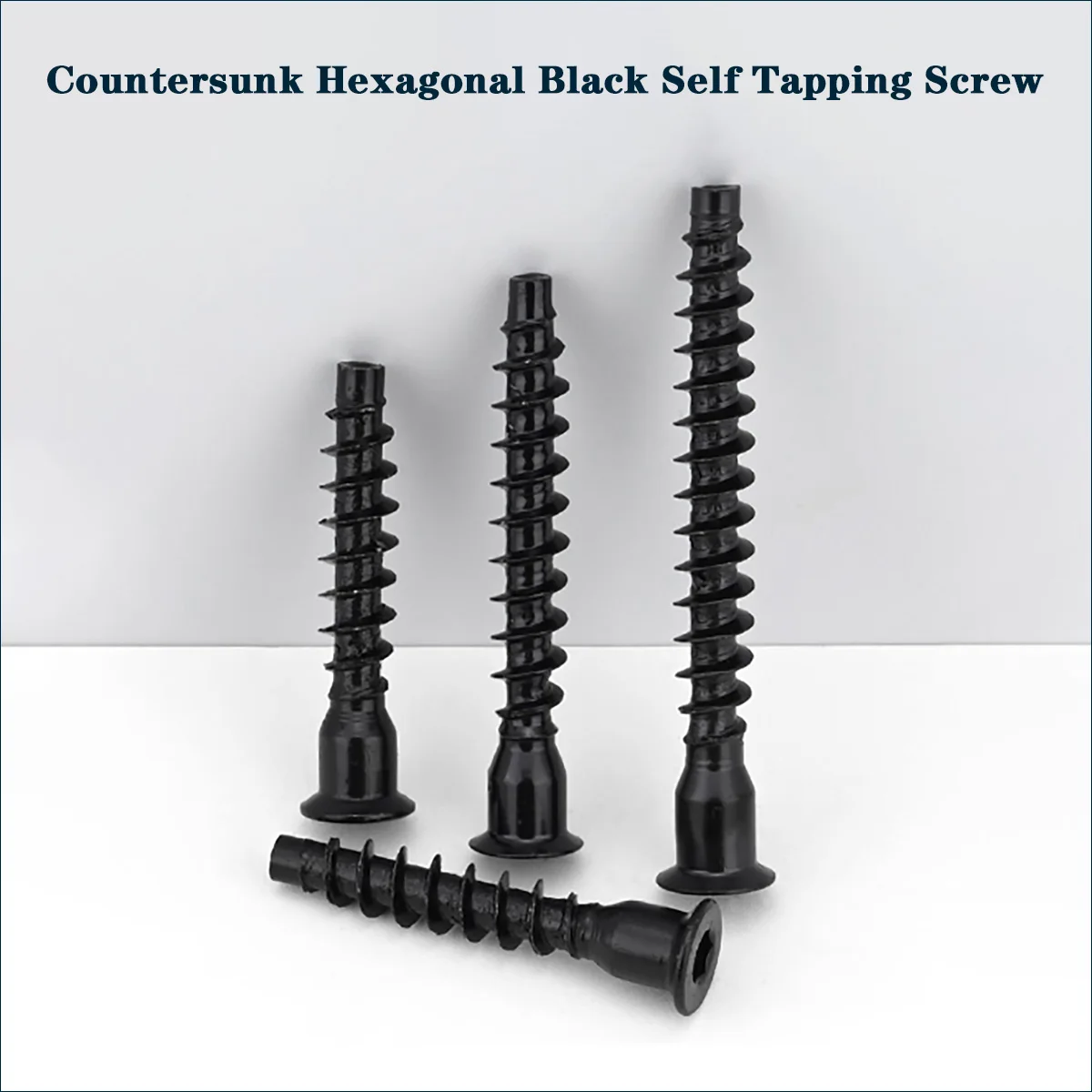 Countersunk Black Carbon Steel Hexagonal Flat Head m5m6.3m7 Self ...