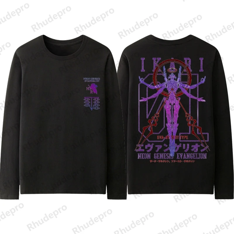 Camiseta-de-manga-larga-con-estampado-de-Evangelion-para-hombre-y-ni-a ...