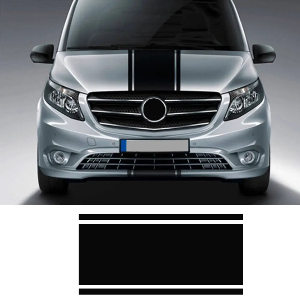 for-Mercedes-Vito-Pin-Bonnet-Wide-Stripes-Vinyl-Decals-Sticker-Racing ...
