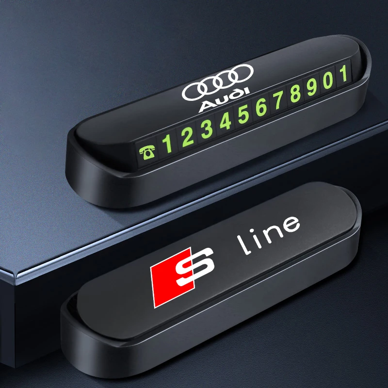 Car-Temporary-Parking-Card-Phone-Number-Card-Plate-Sticker-For-Audi ...