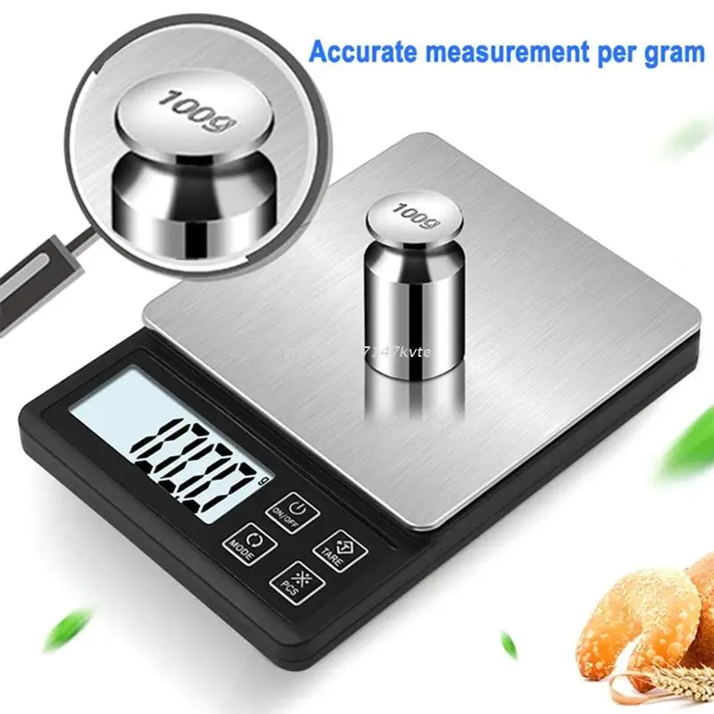 Báscula pequeña de cocina con carga USB, balanza electrónica de alimentos de alta precisión ...