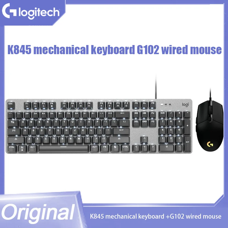 Original-Logitech-K845-Mechanical-Keyboard-G102-Wired-Mouse-Set-104-Keys-USB-Wired-Backlight ...