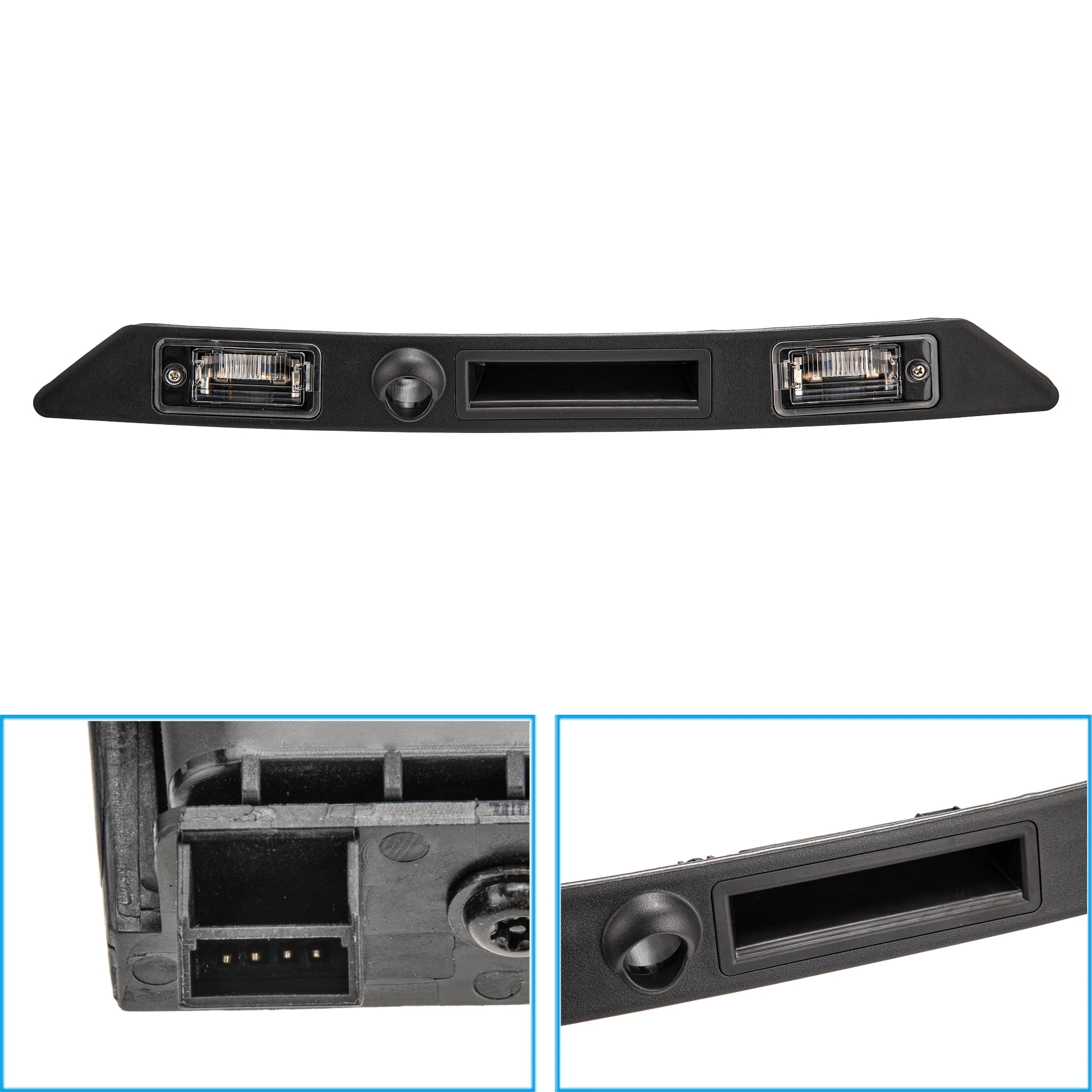 Montaje de luz de matrícula trasera, manija de tapa de cubierta sin ...