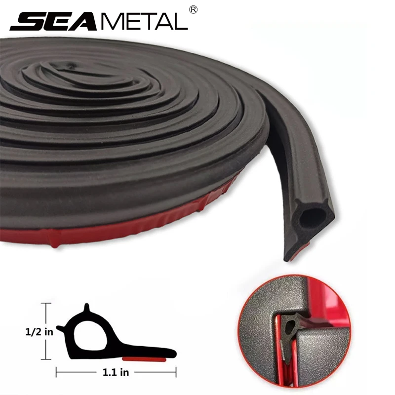 SEAMETAL 3/5M P-Type Rubber Protective Strip Auto Weather Stripping ...