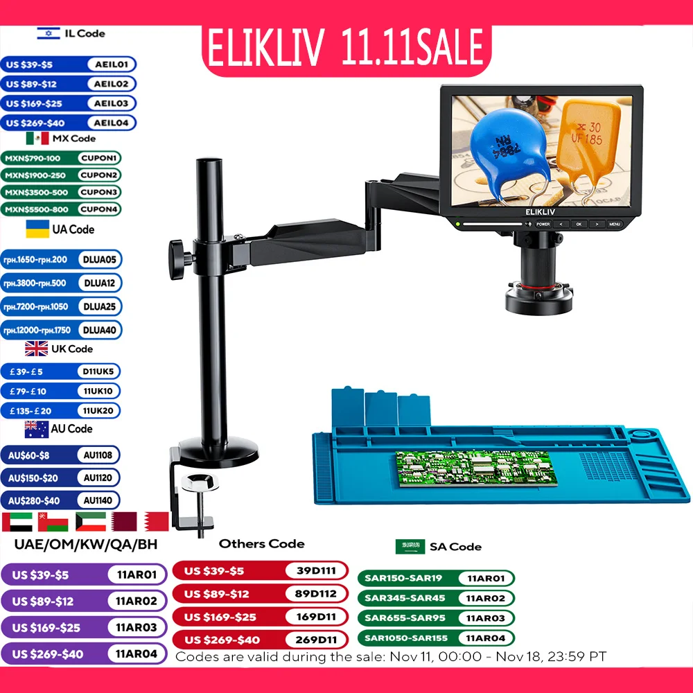 Elikliv-EM4K-Flex-4K-Digital-Soldering-Microscope-2000X-10-1-HDMI ...