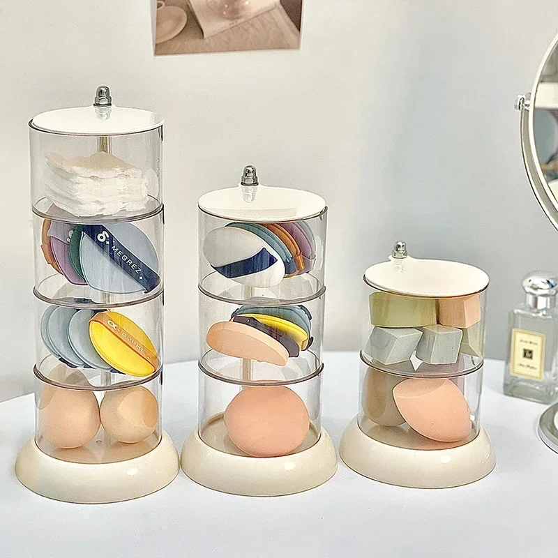 Household-Makeup-Blender-Storage-Rack-360-Rotatable-Transparent-Shelf ...