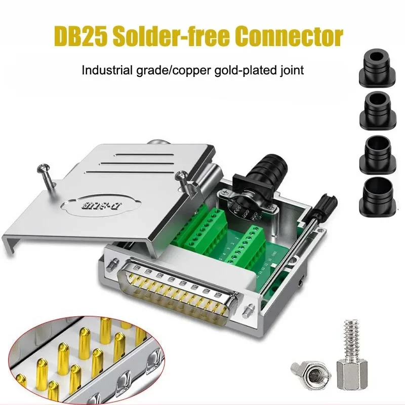DB25-Breakout-Connector-Industrial-Male-Female-Soldering-free-D-SUB-25PIN-Plug-Adapter-DB-25 ...