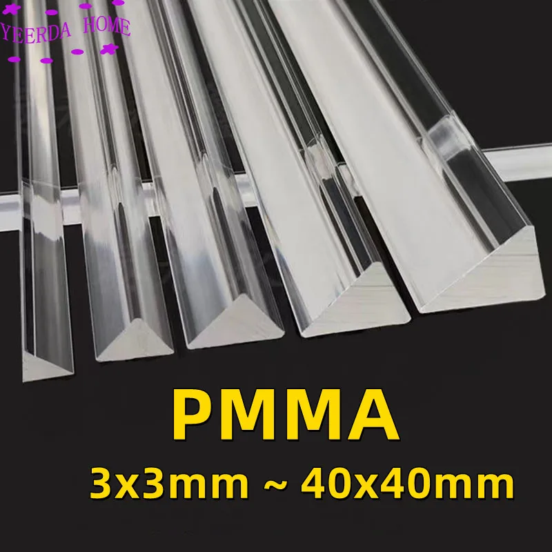 3-40mm-Side-acrylic-triangle-bar-strip-solid-wand-transparent ...