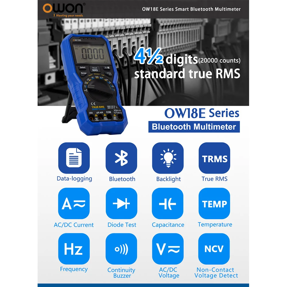 OWON-OW18D-OW18E-4-1-2-Digits-Handheld-Digital-Multimeter-True-RMS-Test ...