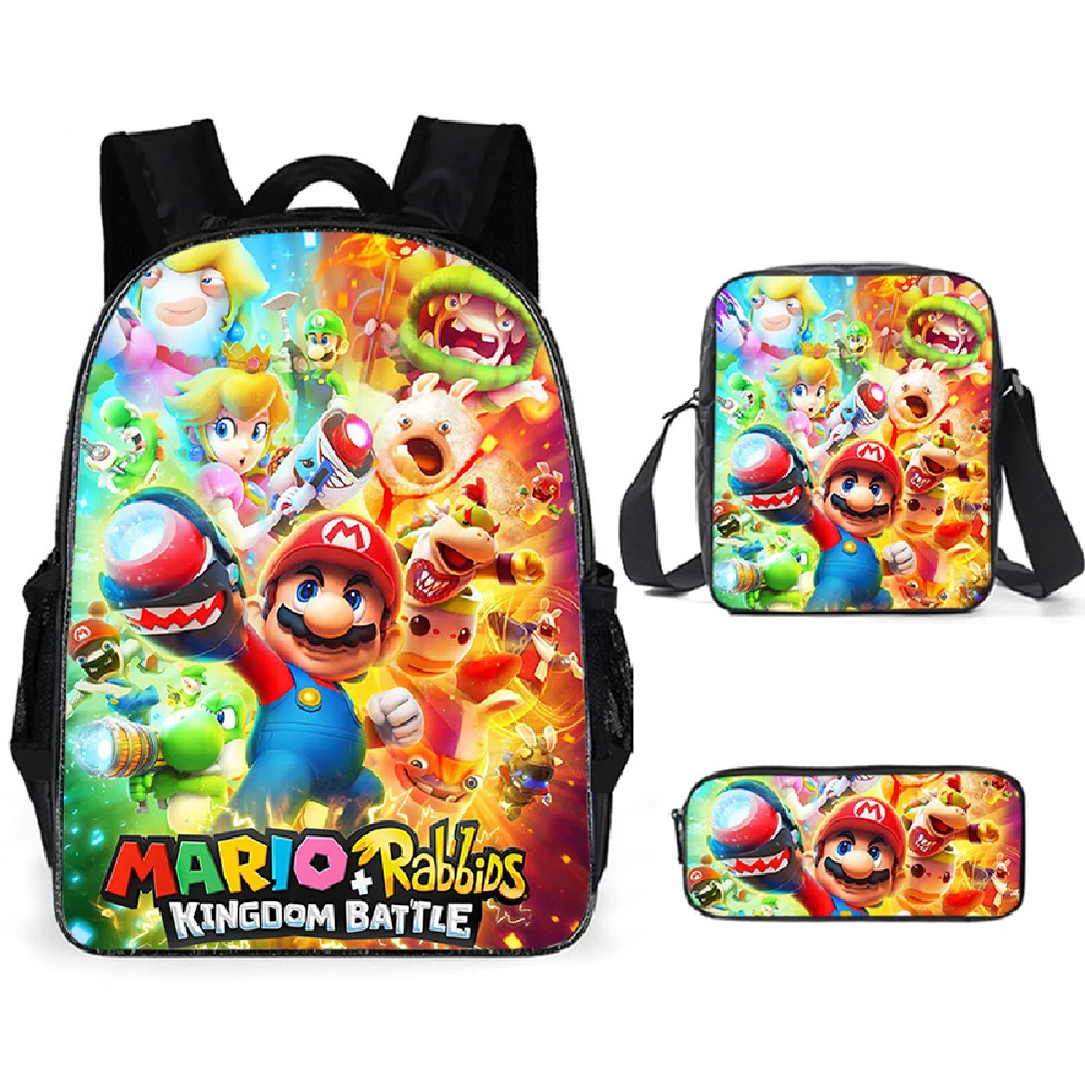 Super Mario Bros Sonic Children School Bags Orthopedic Backpack Boys ...