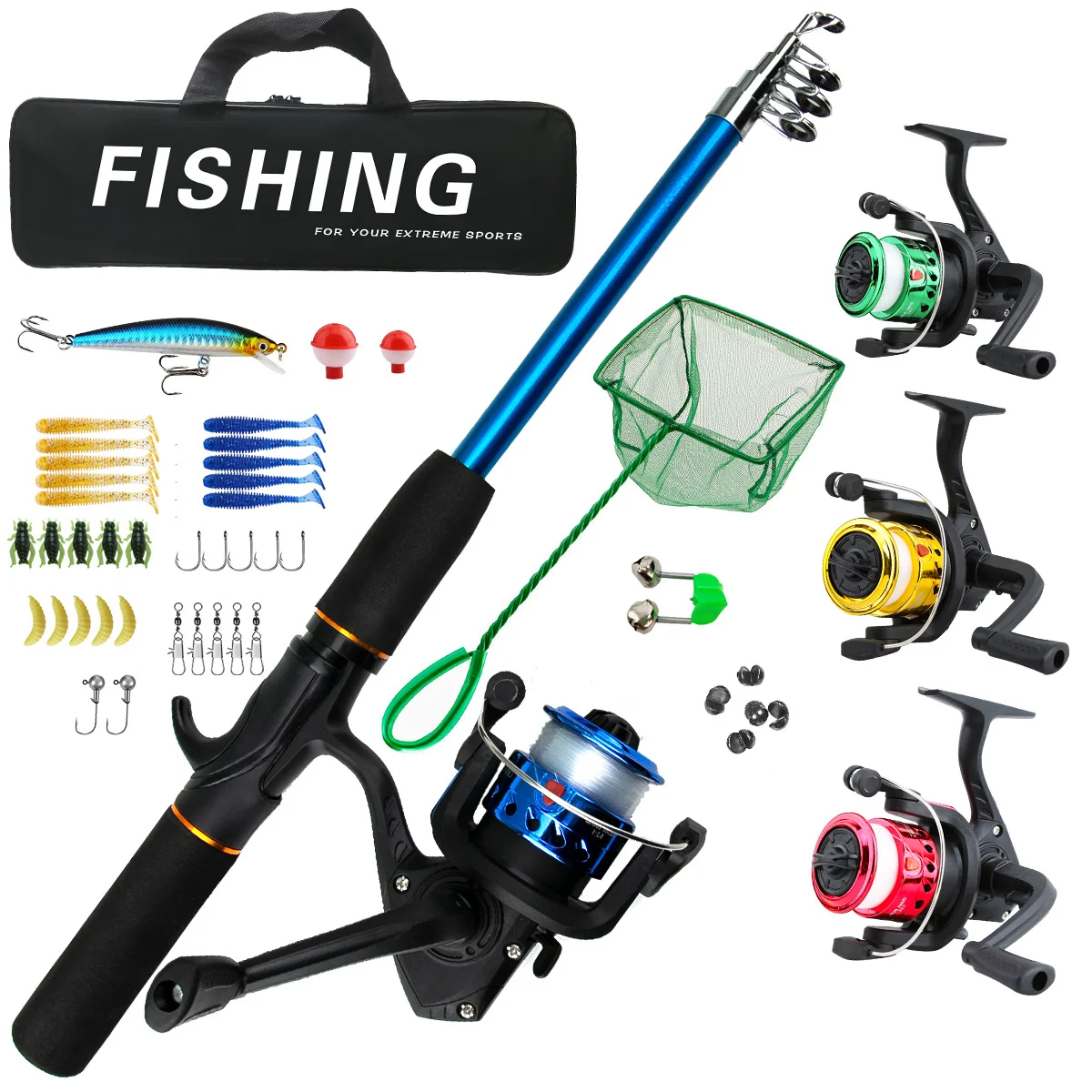 Fishing rod full routine, sub rod set, long-range sea fishing, gun ...