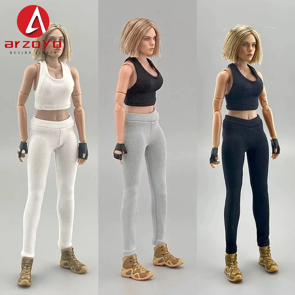 1/12 Scale Female Solider Simple Basic Versatile Two-Color Sports Skin ...