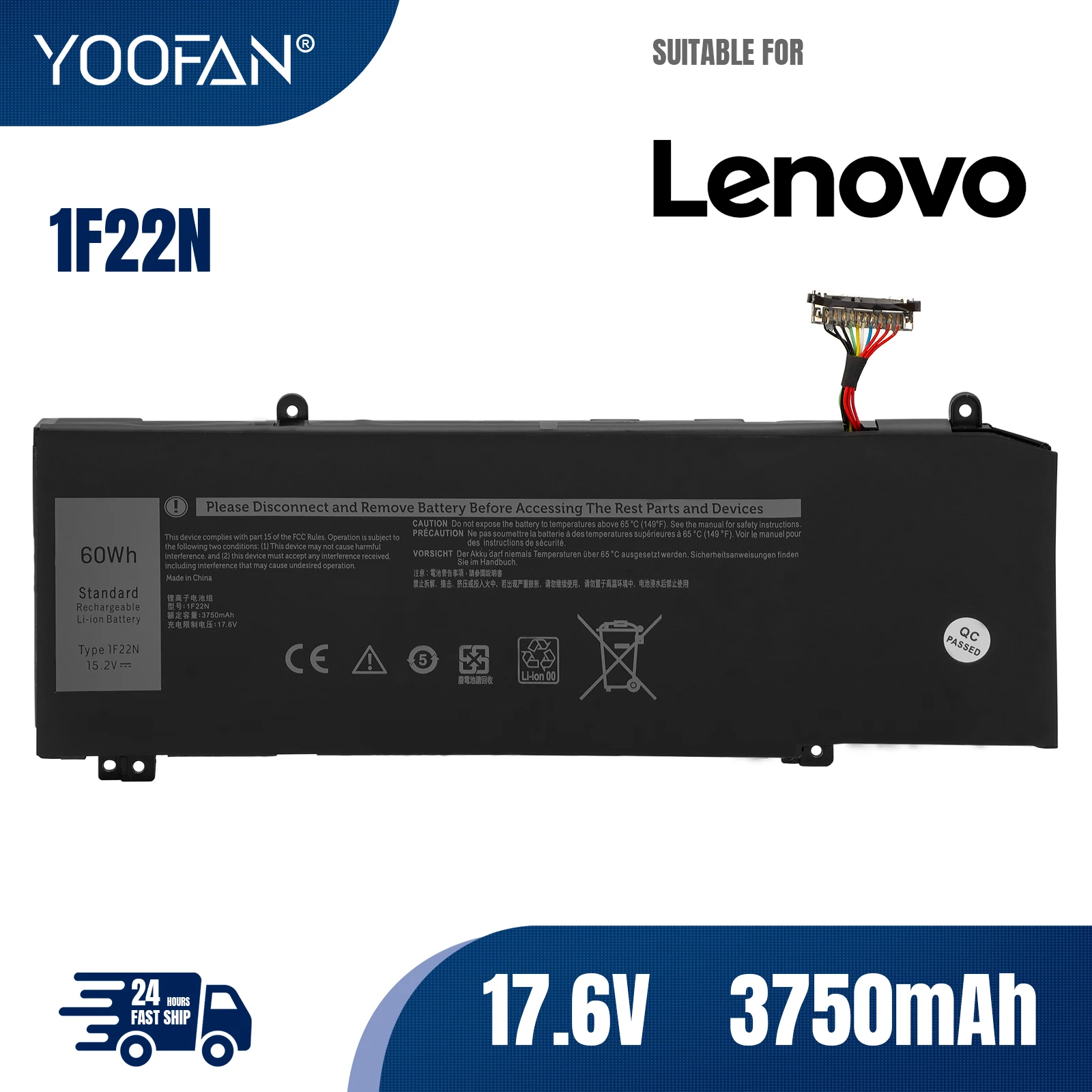 YOOFAN-1F22N-Laptop-Battery-for-Lenovo-Alienware-M15-P79F-M17-R1-P37E ...