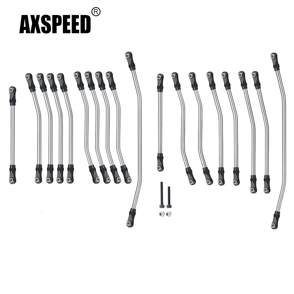 AXSPEED-Stainless-Steel-Steering-Linkage-Link-Rod-Set-with-Nylon-Ball ...