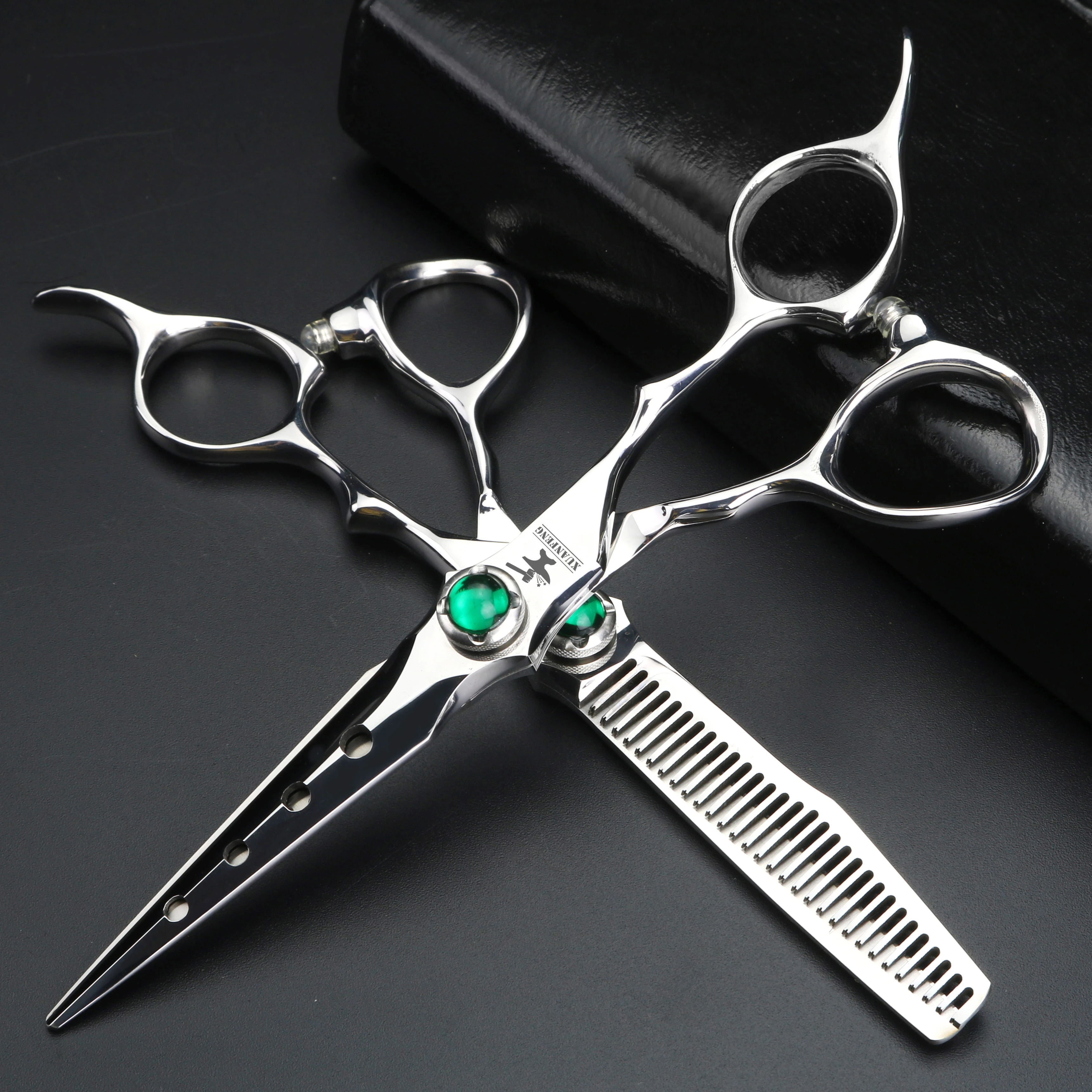 Vg10 Steel 6-inch Professional Hair Scissors Barber Cutting And ...