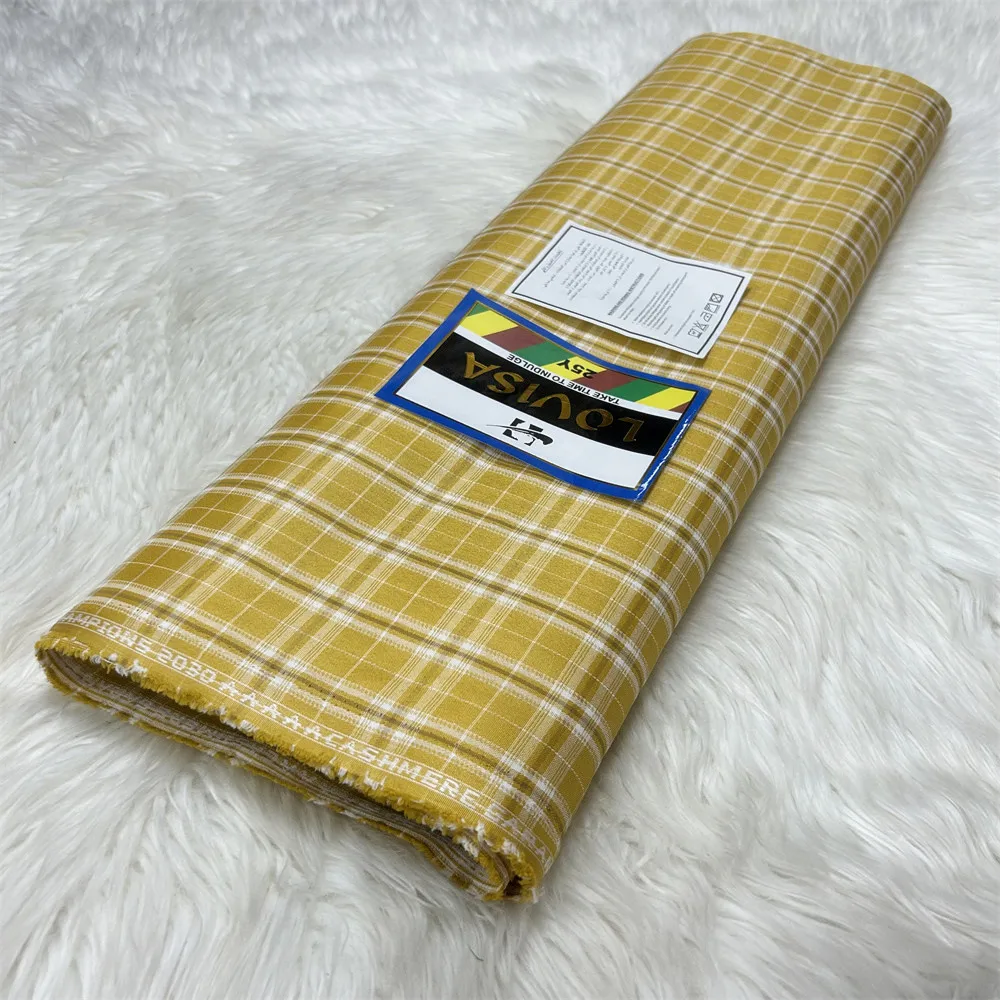 5Yards-Plaid-Senator-Wear-Suit-Fabric-for-Men-Cloth-Material-African ...