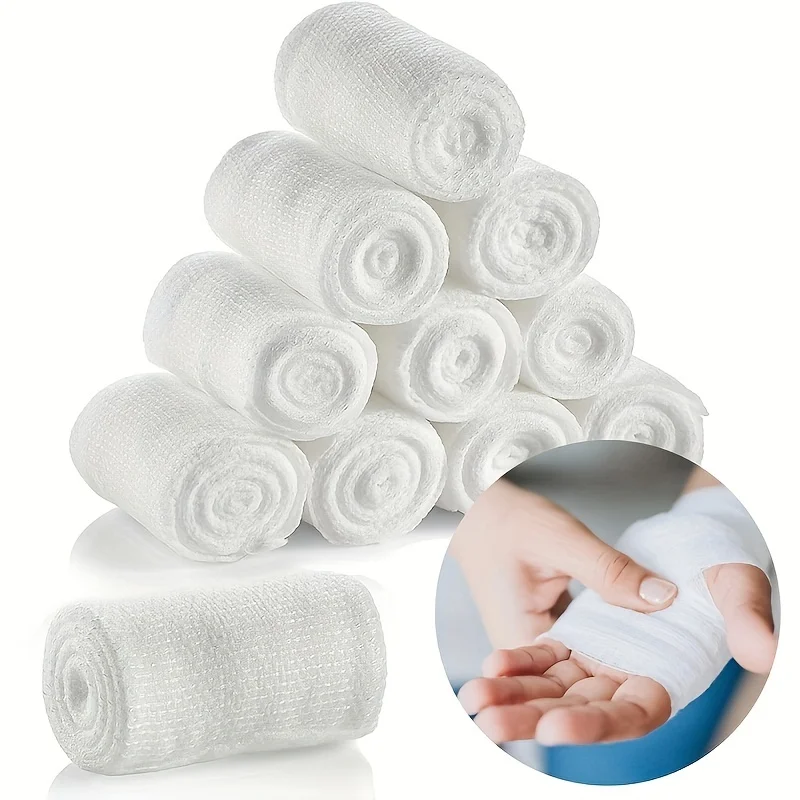 1-Roll-Elastic-Gauze-Bandages-Mesh-Tie-Bandage-Wound-Dressing-Plaster ...