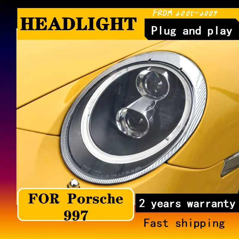 Car-Styling-For-Porsche-997-Headlight-2005-2009-For-997-Head-Lamp-LED ...
