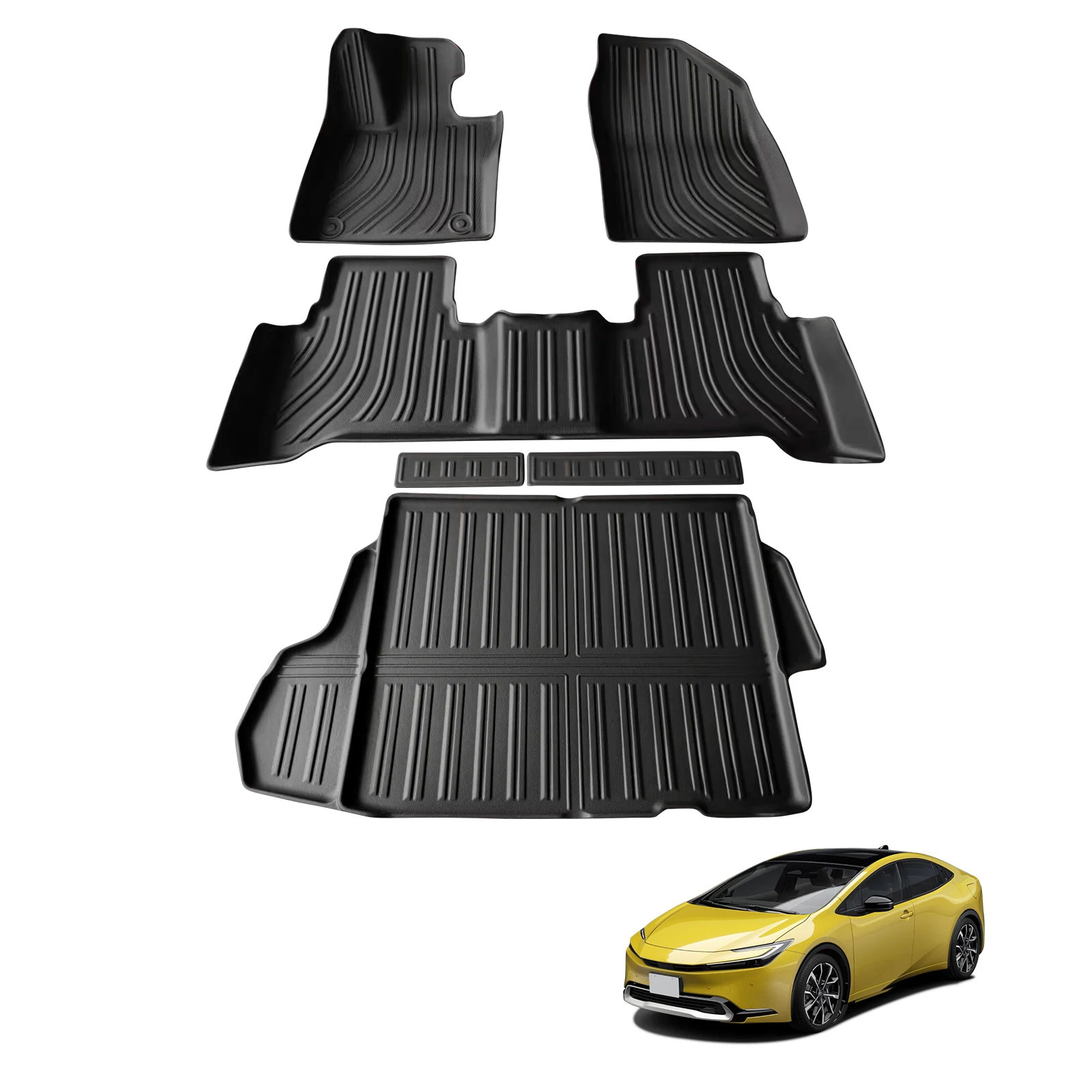 LUCKEASY-for-Toyota-Prius-2023-2024-Car-Floor-Mats-Cargo-Liner-Trunk ...